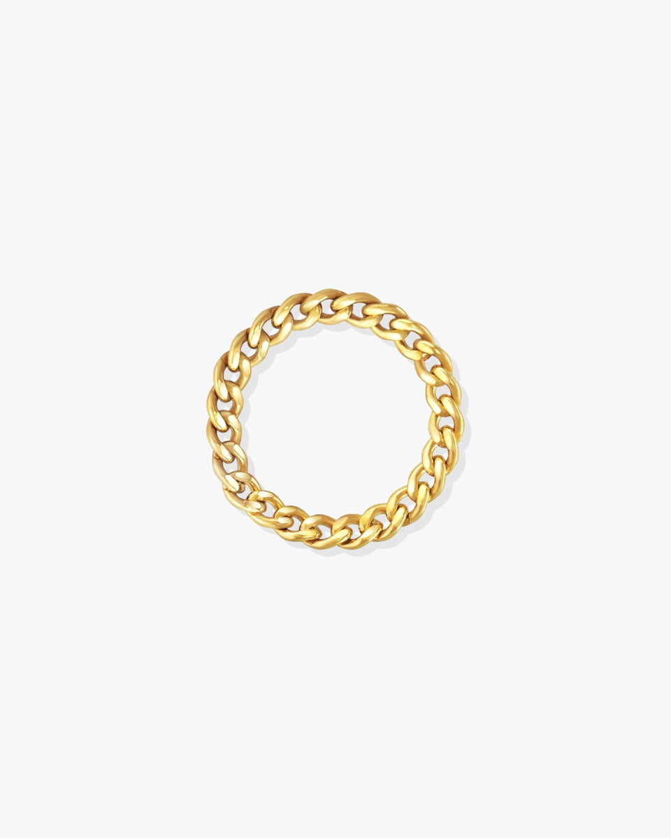 Gold-Filled Cuban Chain Stacking Ring | Midori Jewelry Co.