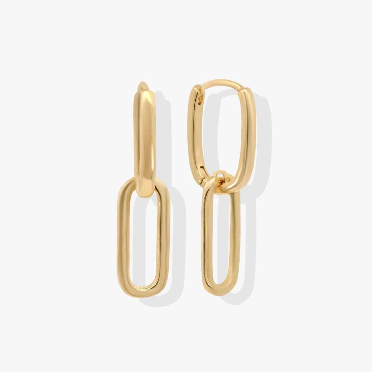 Gold-Filled Oblong Link Hoops | Midori Jewelry Co.